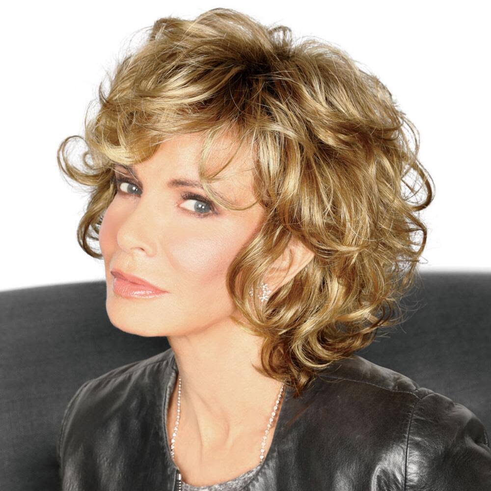 Red Donna Lace Front Wig by Jaclyn Smith - Mid-Length Wavy Wig - Ritoyou