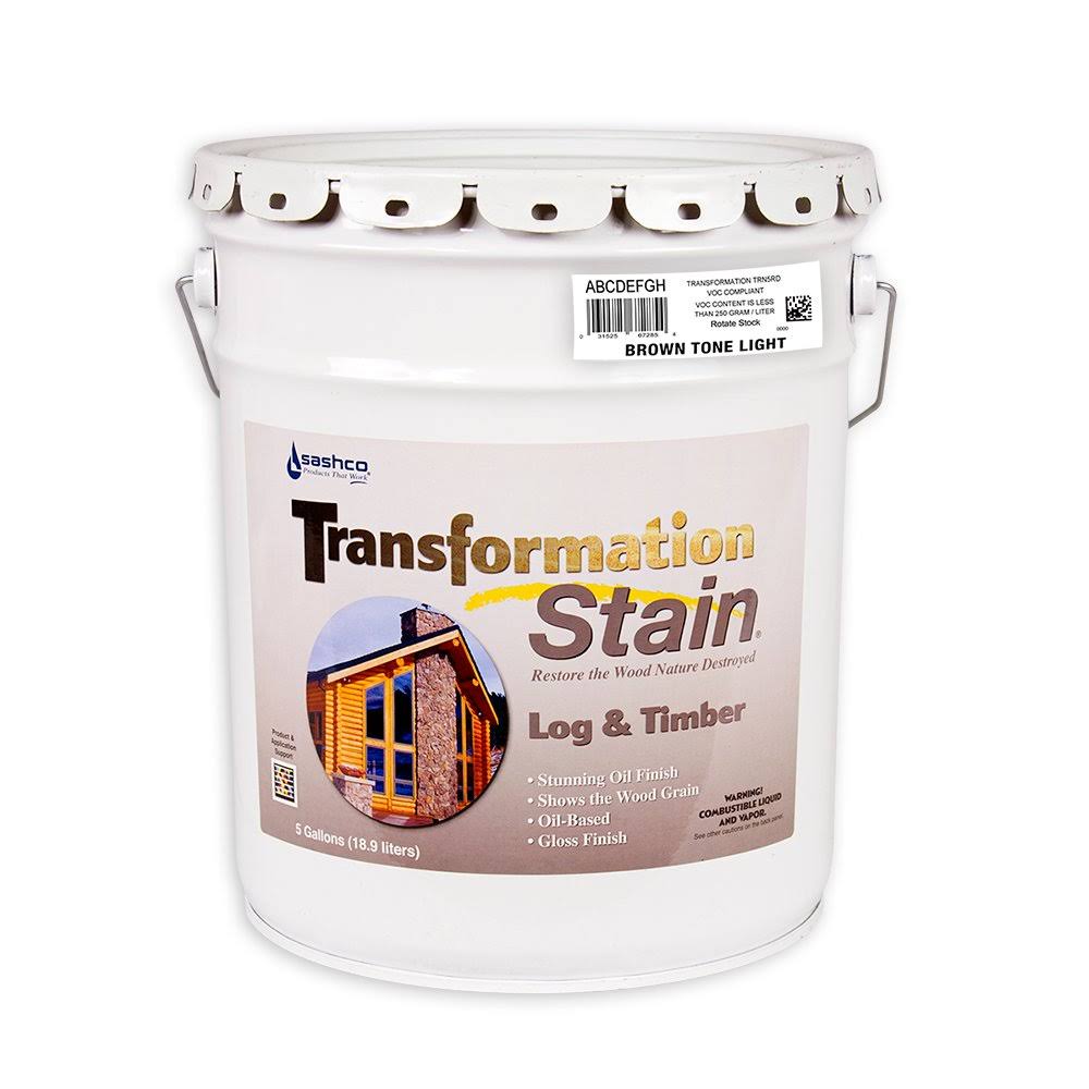 Transformation Stain: Log and Timber 5 Gallon Pail / Brown Tone Light ...
