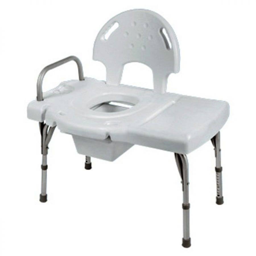 Invacare Heavy-Duty TRANSFER Bench with Commode Opening Seat Height 31 ...