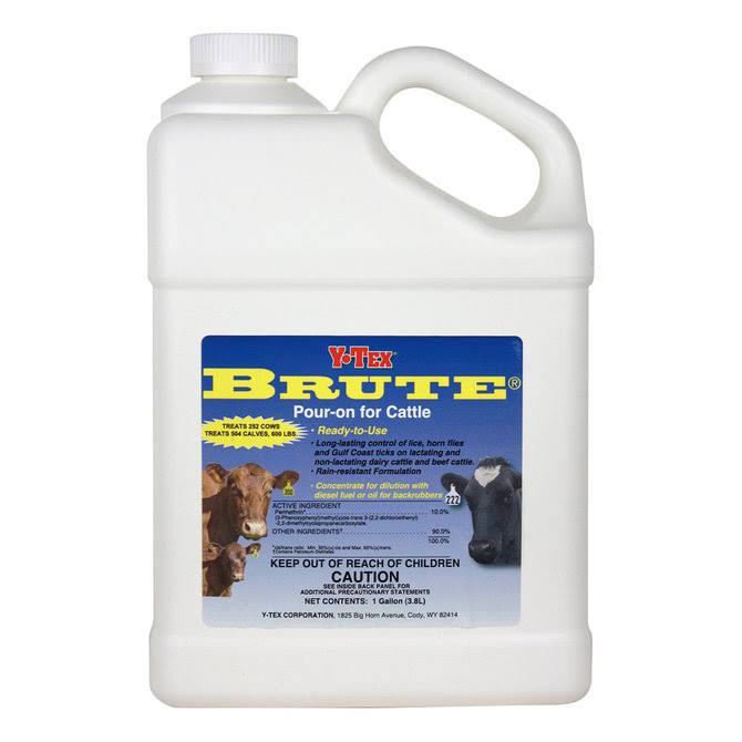 Brute Pour-On for Cattle by Y-Tex, Gallon - Ritoyou