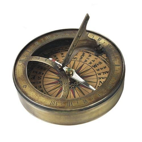 Authentic Models Bronze 18th Century Sundial and Compass - Ritoyou