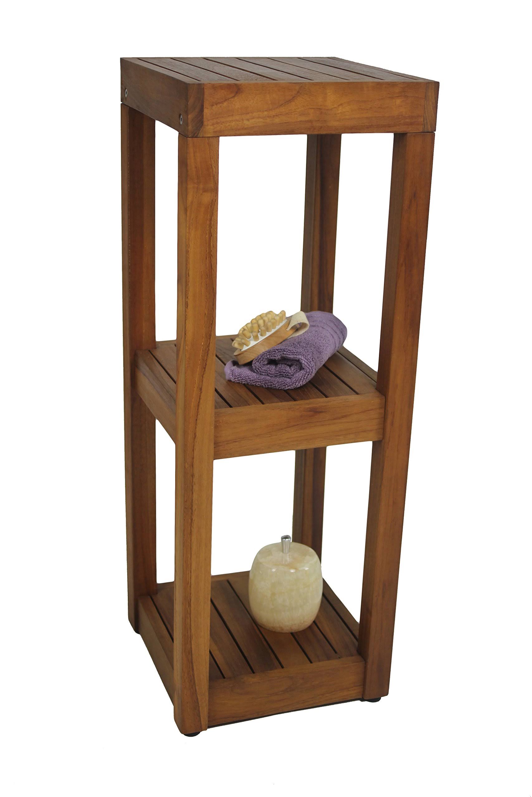 Aqua Teak Square 3 Tier Tower Stand - Ritoyou