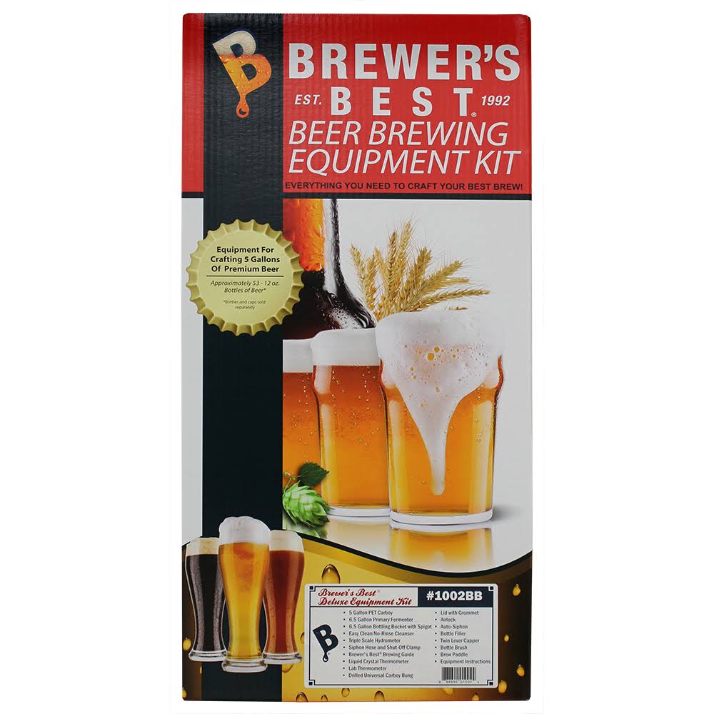 Brewers Best Deluxe Beer Brewing Equipment Kit w/Better Bottle Carboy ...