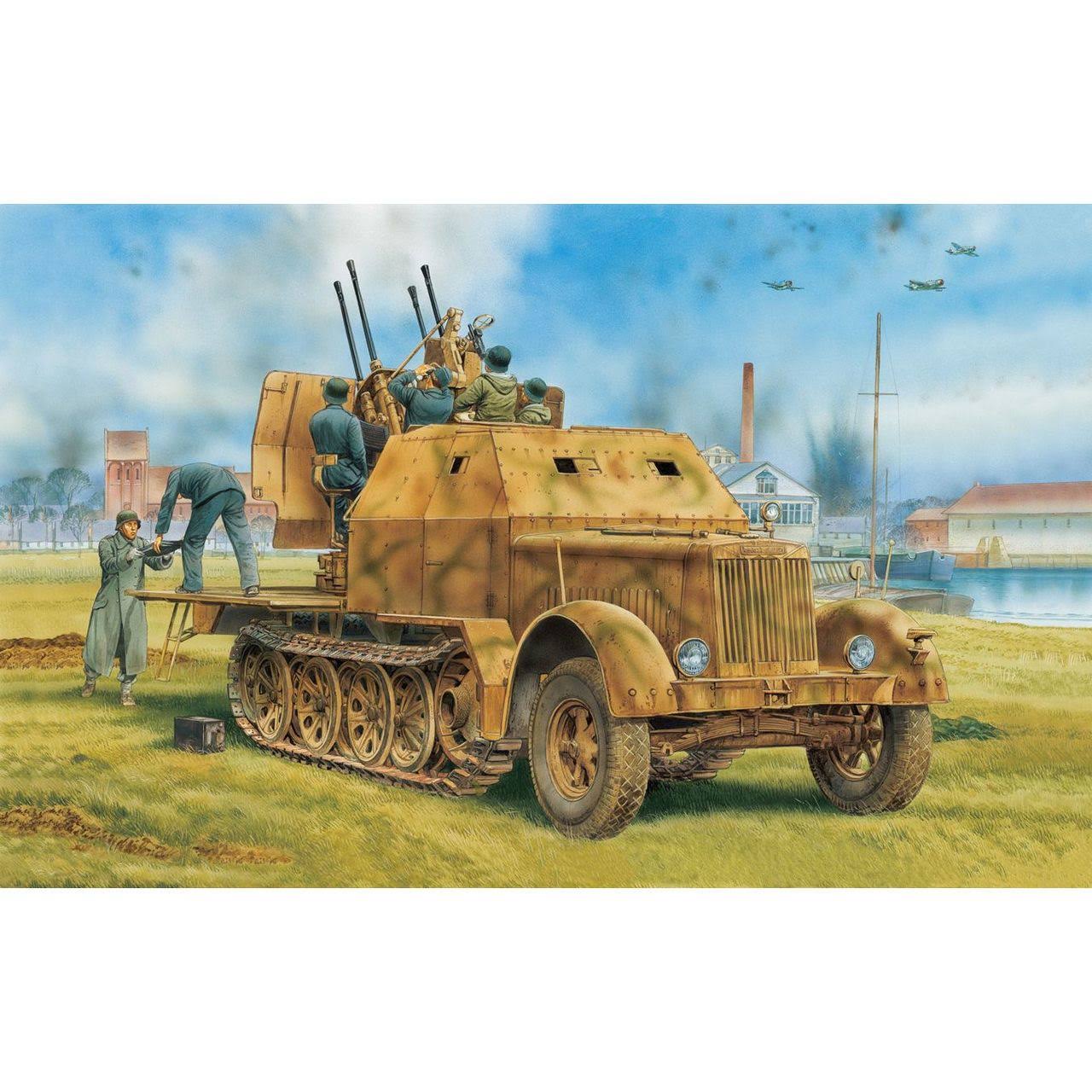 Dragon Models 1/35 SD. Kfz. 7/1 2cm Flakvierling 38 with Armor Cab (2 ...