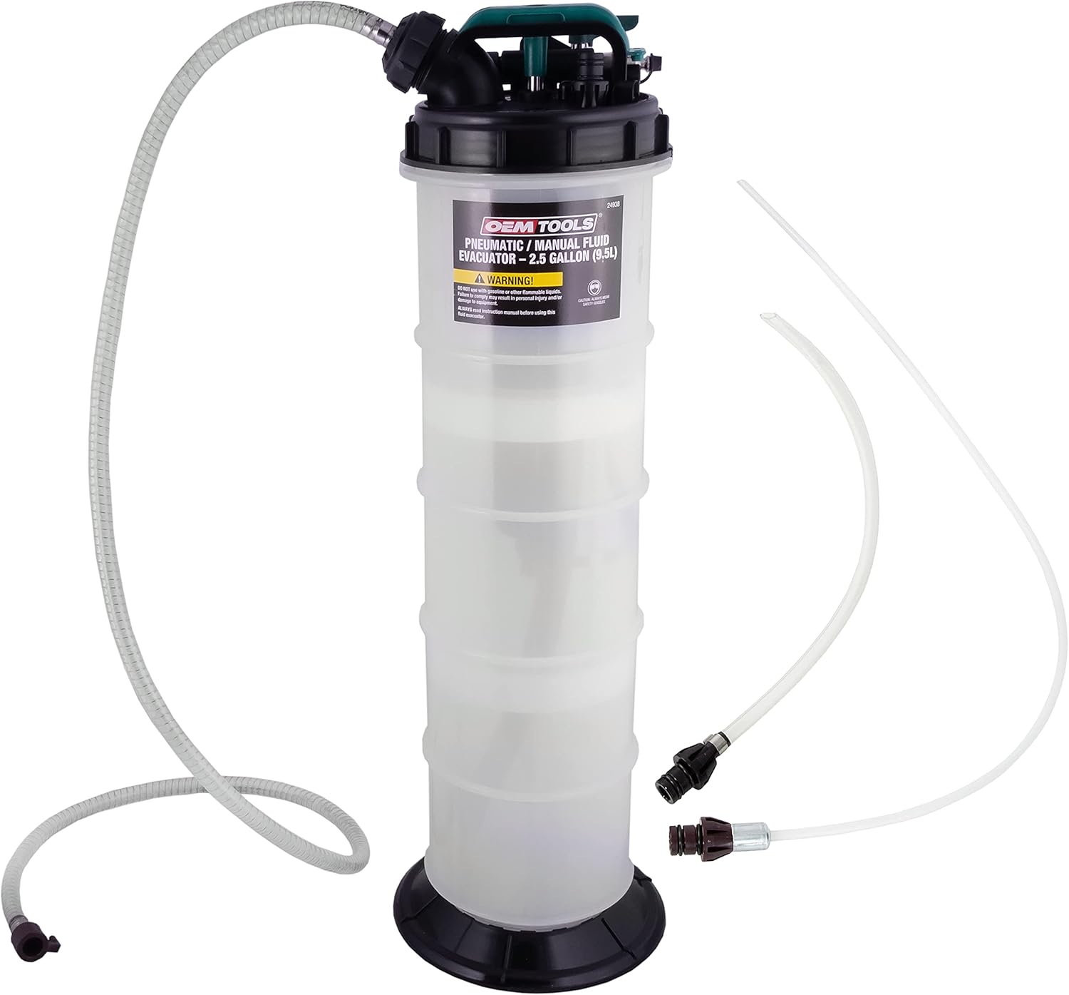 OEMTOOLS 24938 9.5 Liter Pneumatic/Manual Fluid Extractor, Oil ...