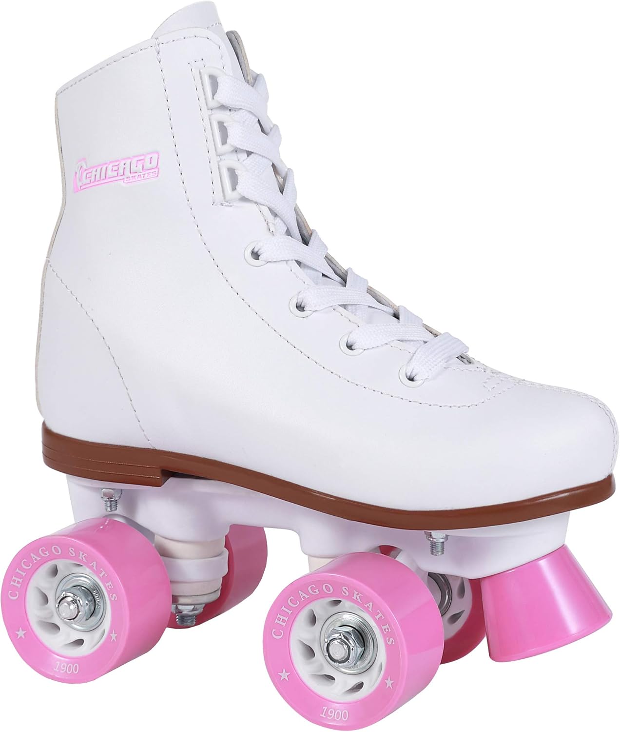 Chicago Skates Girls Rink Roller Skate - White Youth Quad Skates - Ritoyou