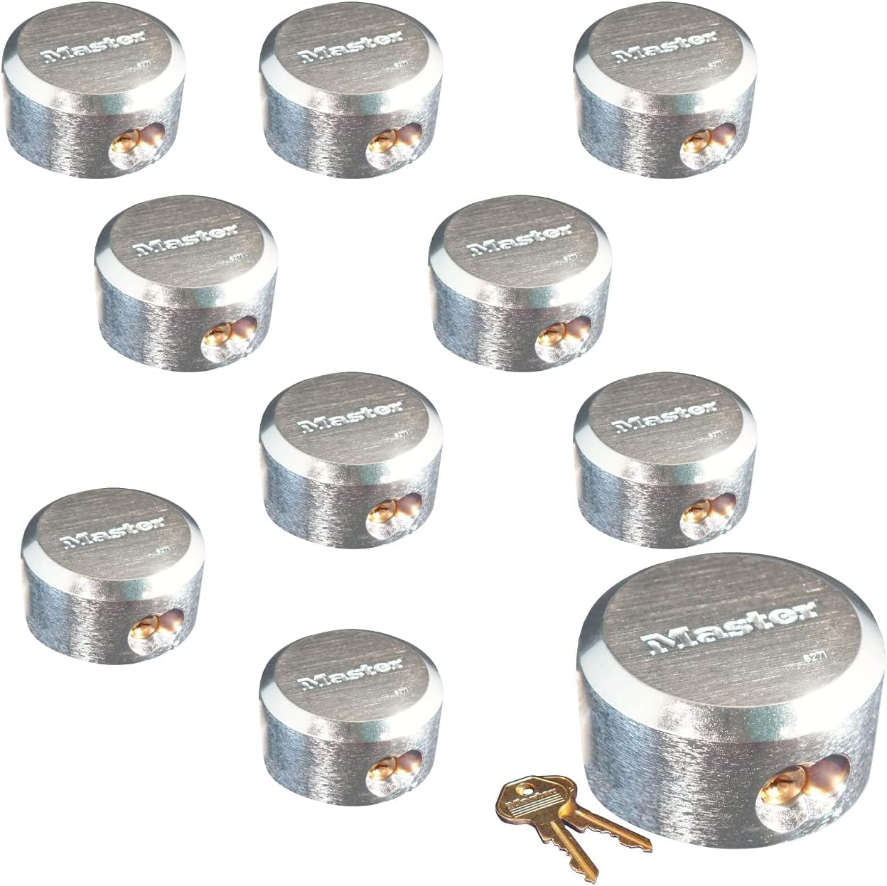 Master Lock Pro Series Hidden Shackle Padlocks, Keyed Alike 6271NKA-10 ...