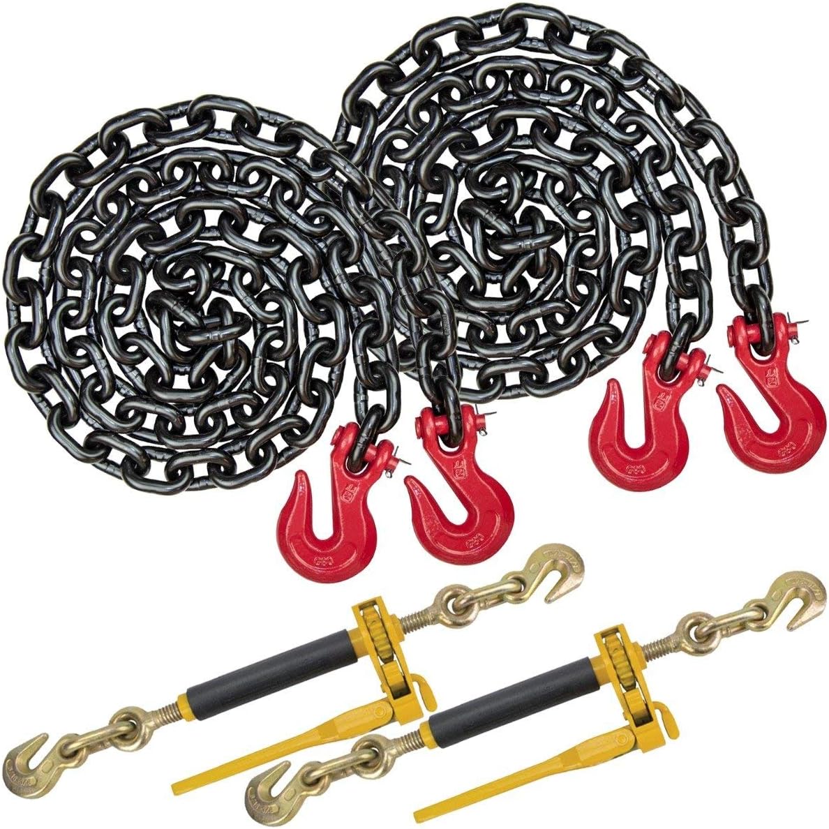 VULCAN Chain and Binder Kit - Grade 80-1/2 Inch x 10 Foot - Tie Down ...